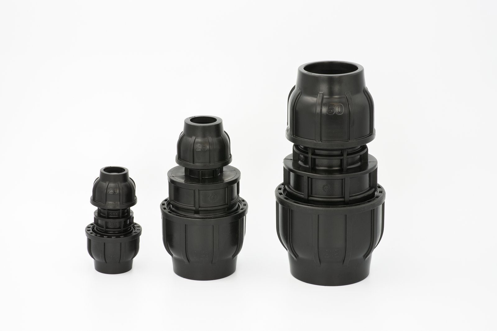 GEBO Steckfitting PE Rohr Kupplung Verschraubung 50 x 32 mm Muffe Reduzierstück