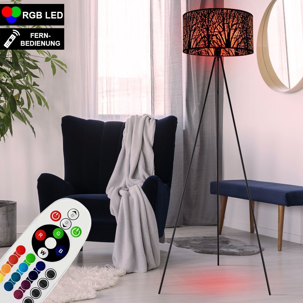 Etc Shop Stehlampe Stativ Steh Leuchte Fernbedienung Baum Design Lampe