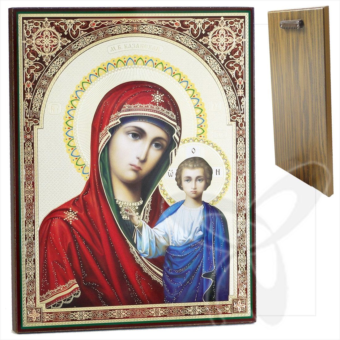 NKlaus Bild Ikone Gm Von Kazan Holz 30 X 40 Icône Икона Казанская, Religion