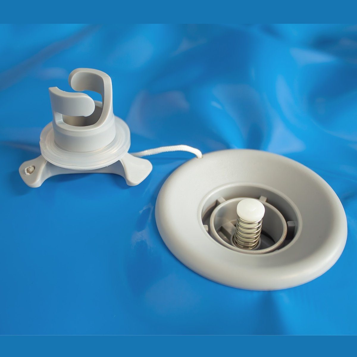 EVOLUTION Pool-Abdeckplane Aufblasbare Poolabdeckung Oval Blau ...