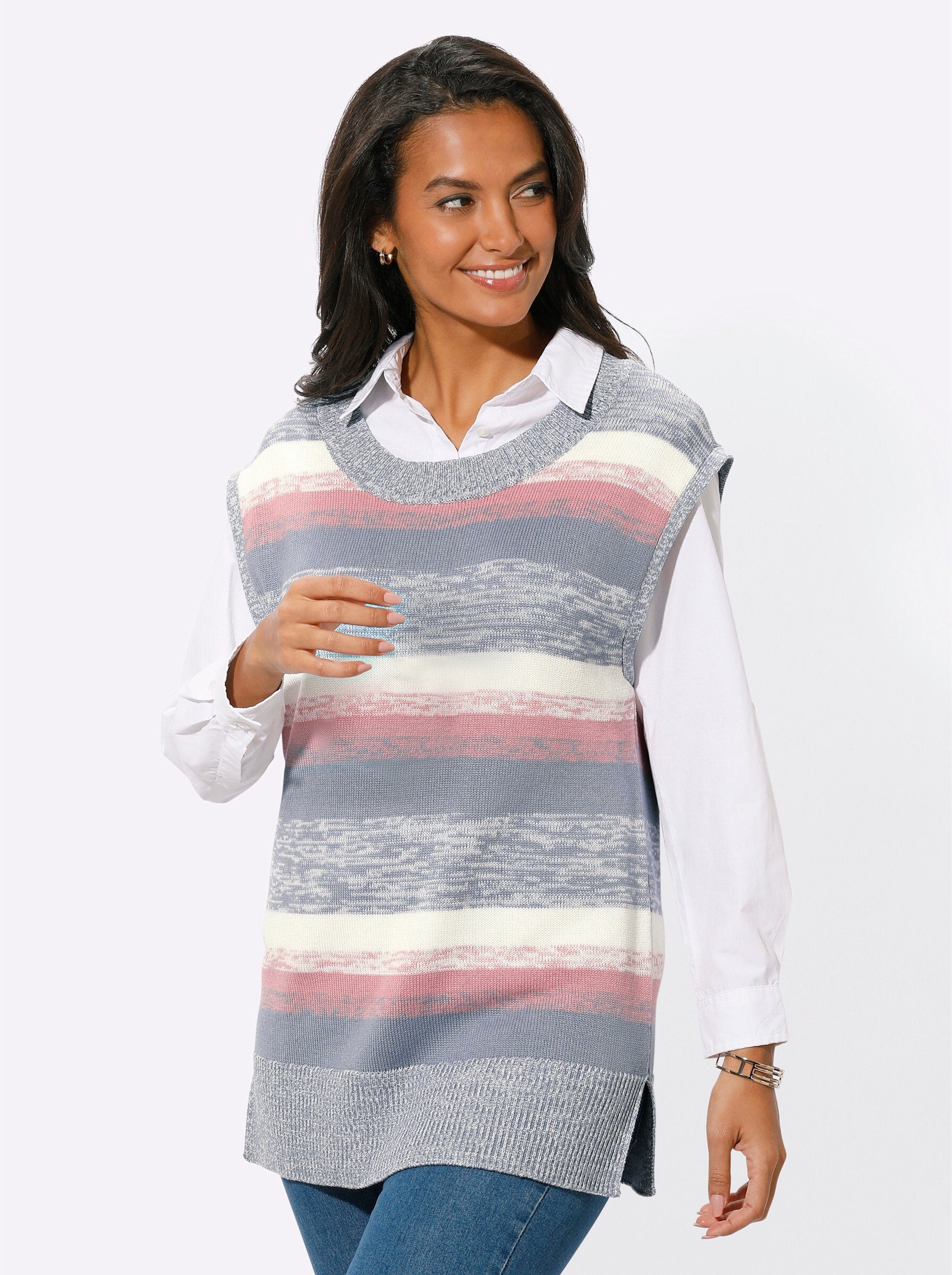 Witt Pullunder Pullunder, Modische Schlitze am Saum