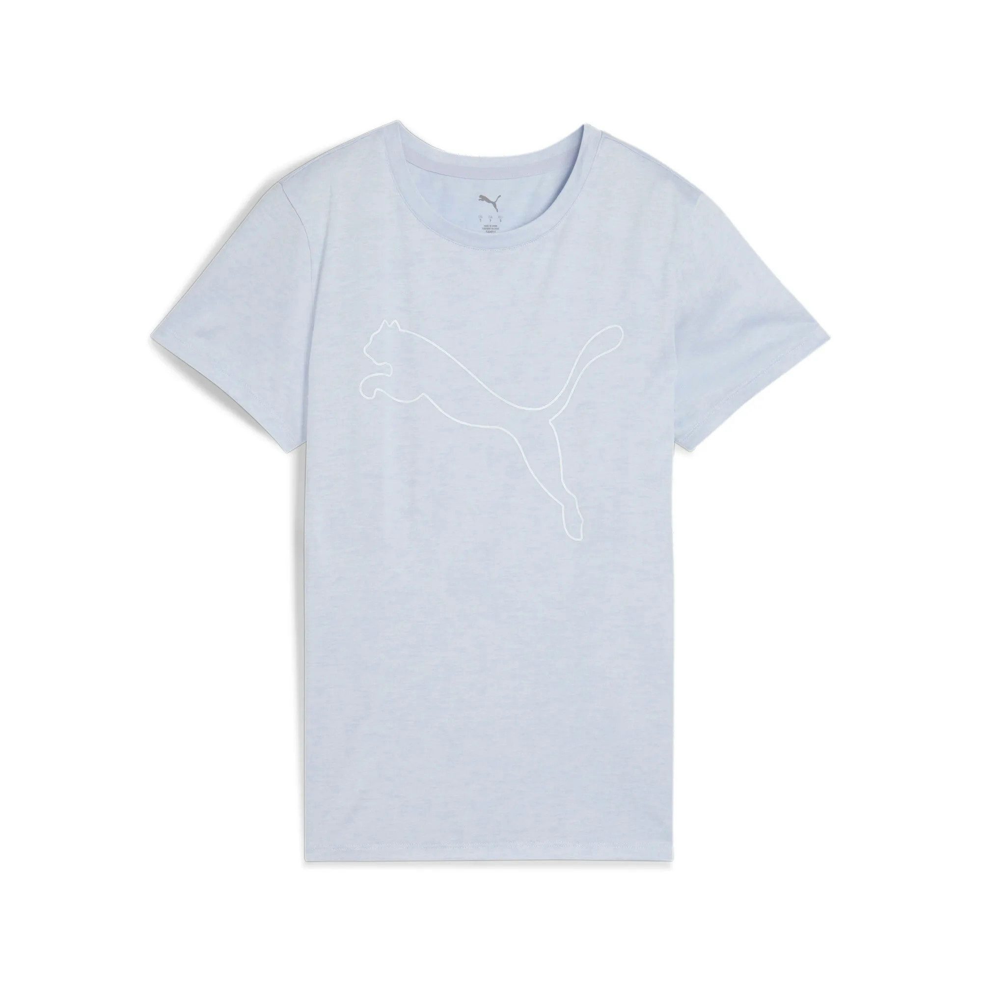 PUMA Trainingsshirt W TAD ESSENTIAL HEATHER LOGO TEE, Reguläre Länge