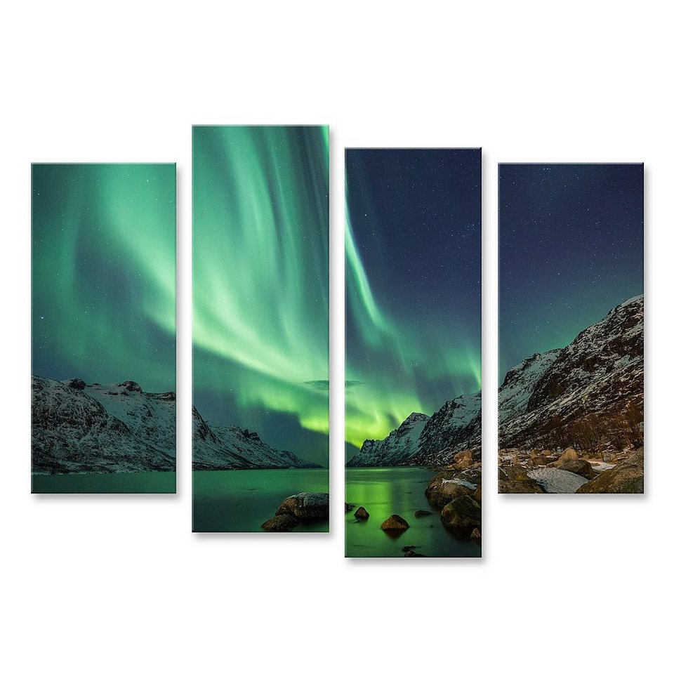 Islandburner Leinwandbild Bild Auf Leinwand Aurora Borealis Over