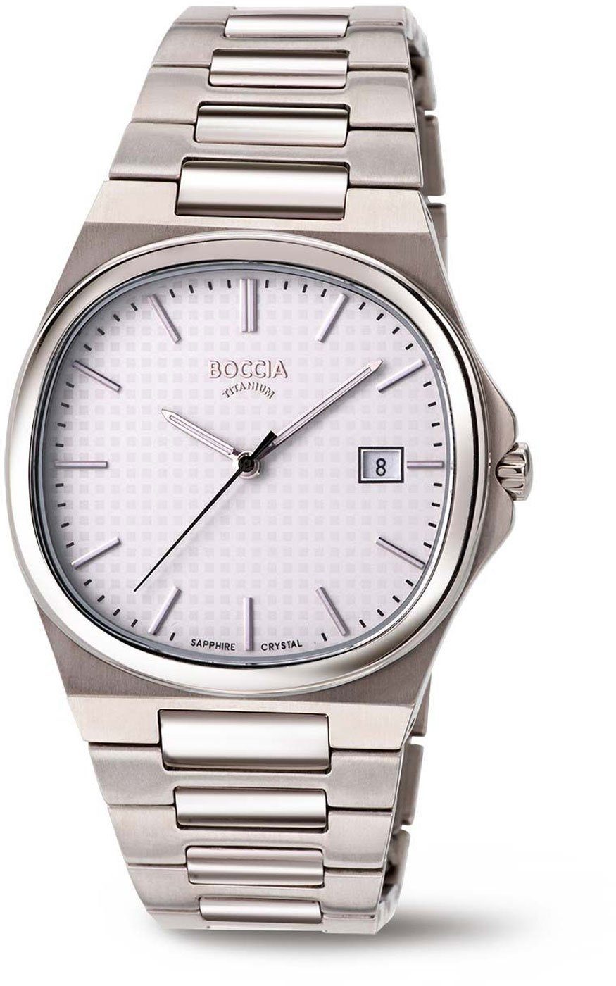 Boccia Quarzuhr Boccia Titan Herrenuhr Slim 3657-01