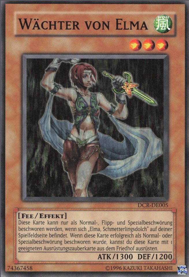 Recollectibles Sammelkarte Yugioh Karte Wächter Von Elma V 1 Deutsch