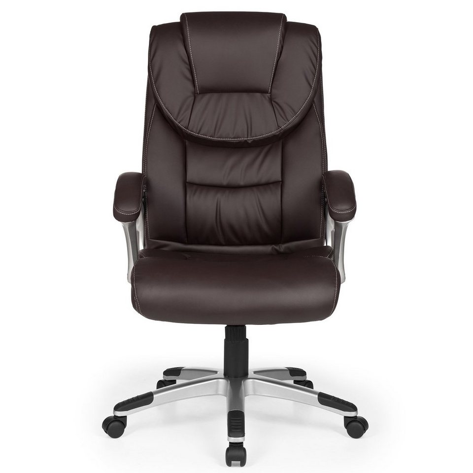 Amstyle Chefsessel Spm1025 Kunsteleder Braun Bürostuhl Mit