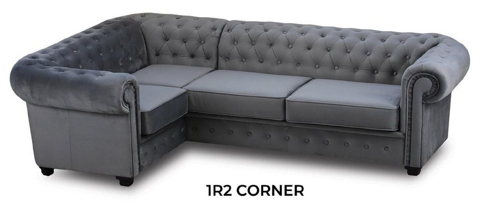 Jvmoebel Ecksofa Chesterfield Sofa Couch Polster Möbel Eckgarnitur