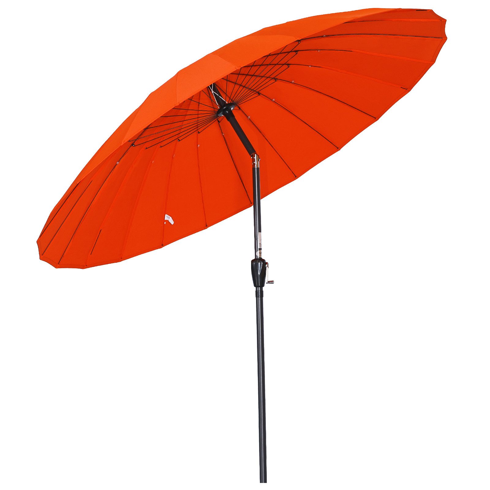 Angel Living Sonnenschirm Terrassenschirm Ø 250cm, Rund Shanghai Stil, UV-Schutz 50+, mit Kurbel ...