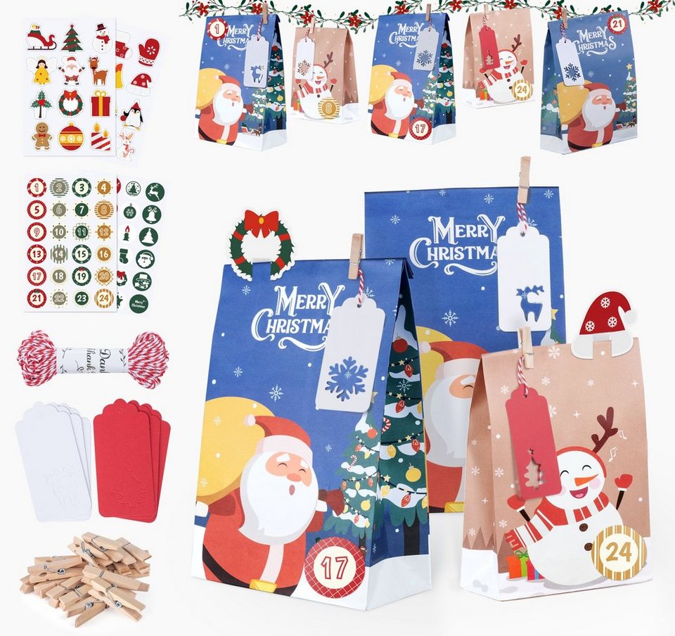 Aufkleber Adventskalenderzahlen Und Weihnachtskalender Diy