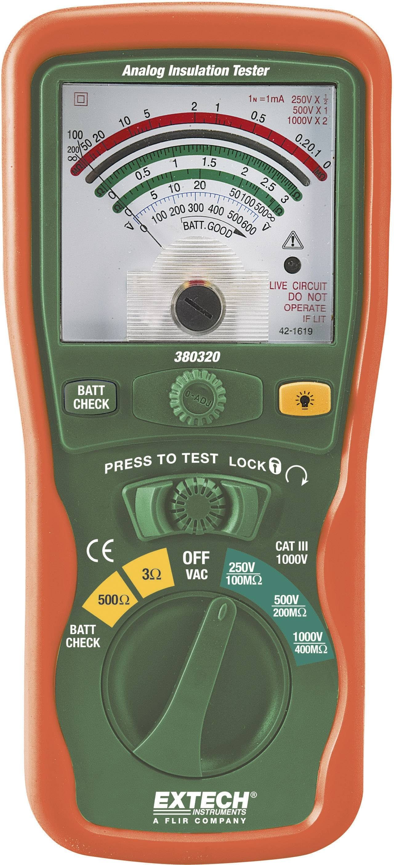 Extech Sensor »Extech 380320 Isolationsmessgerät 250 V, 500 V, 1000 V ...