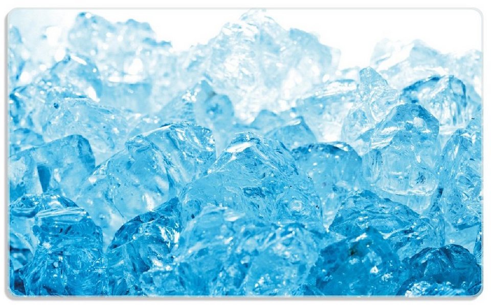 Wallario Frühstücksbrett Leuchtendes Eis In Blau Esg Sicherheitsglas