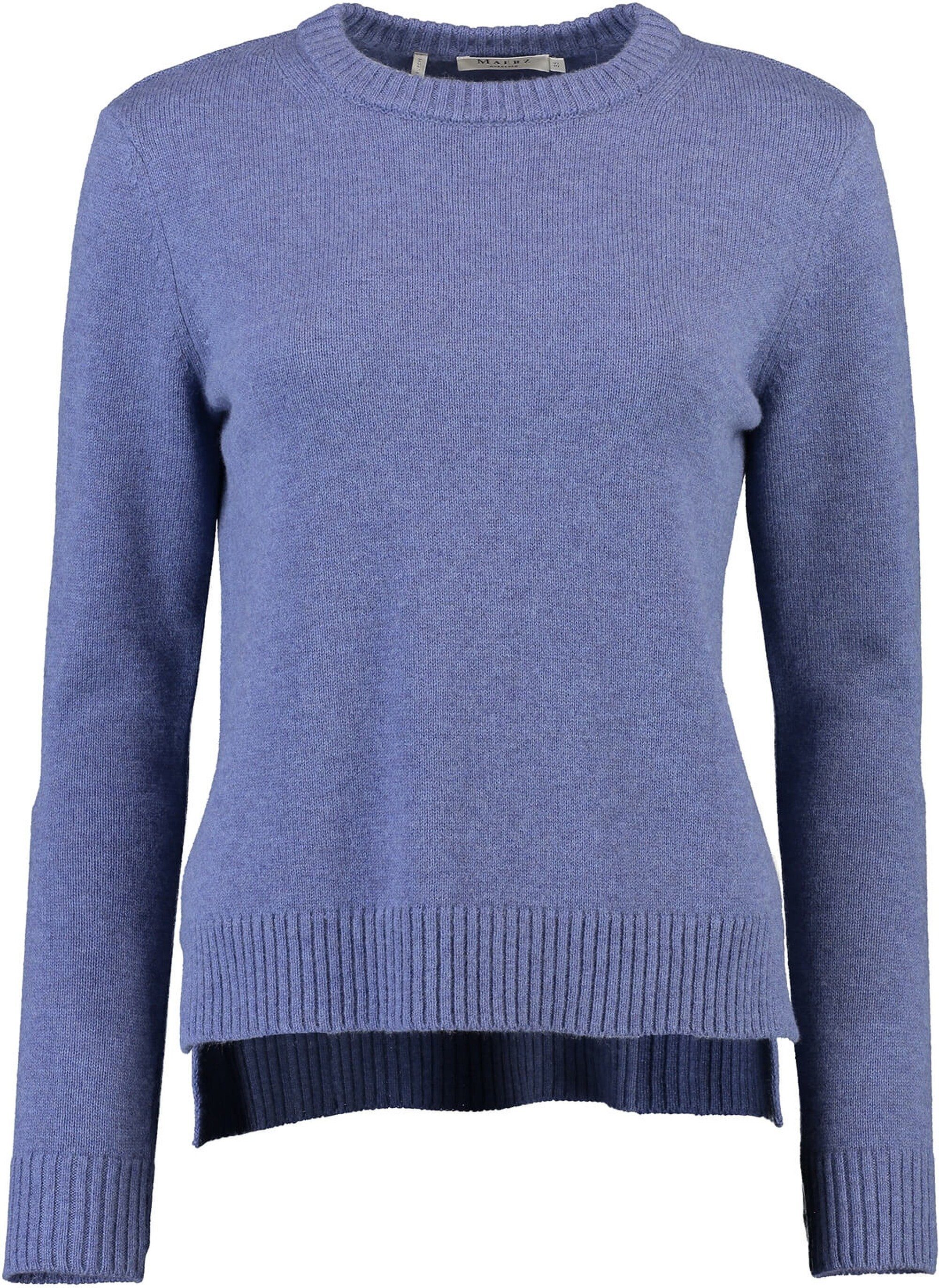 MAERZ Muenchen Strickpullover MAERZ Rundhals Pullover blau aus ...