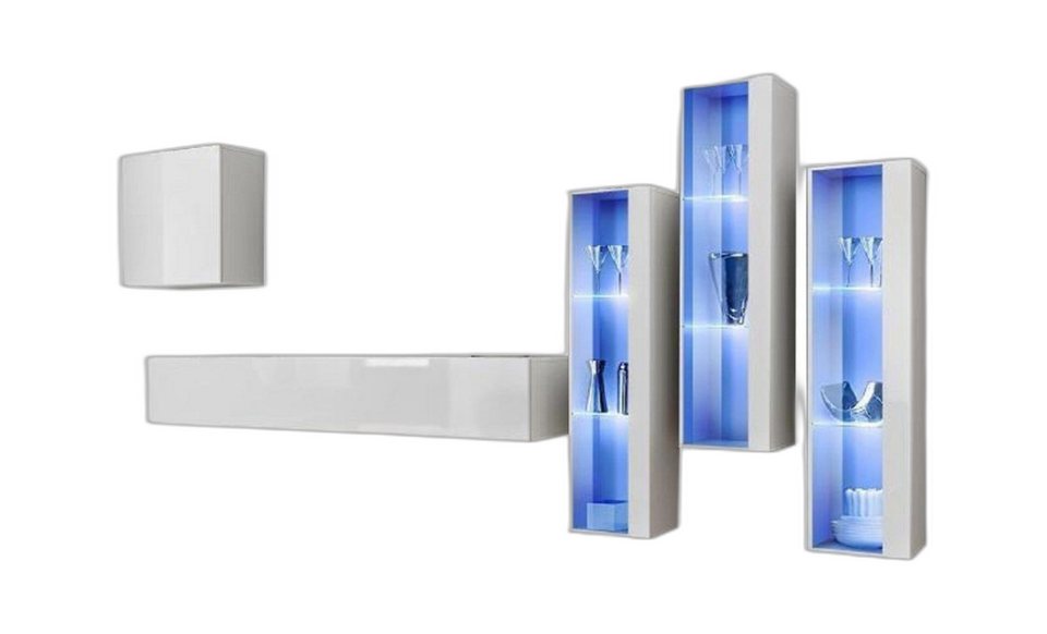 Xlmoebel Wohnzimmer Set Weiße Komplett Design Wohnwand Sideboard 4x