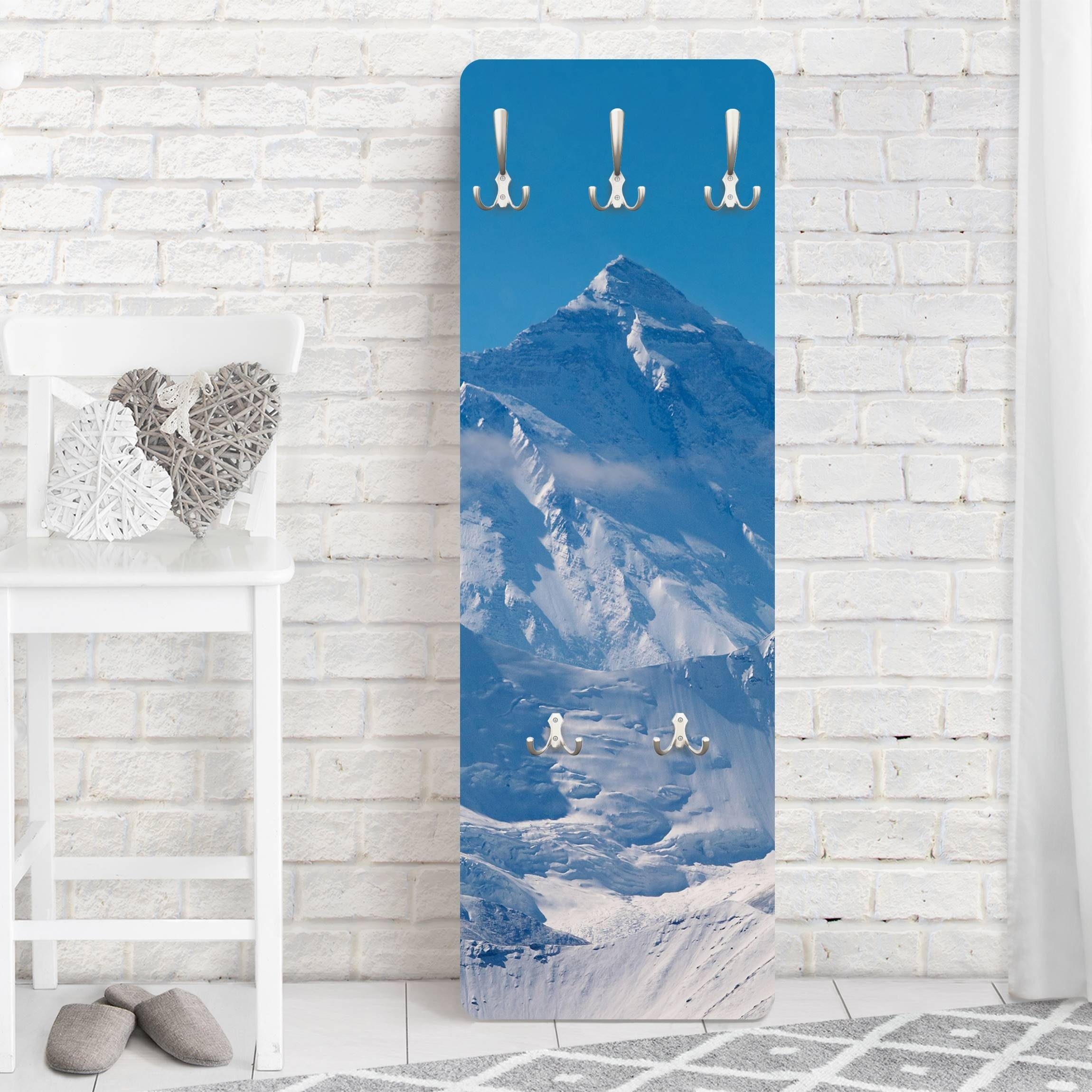 Bilderdepot24 Garderobenpaneel Blau Natur Mount Everest Design