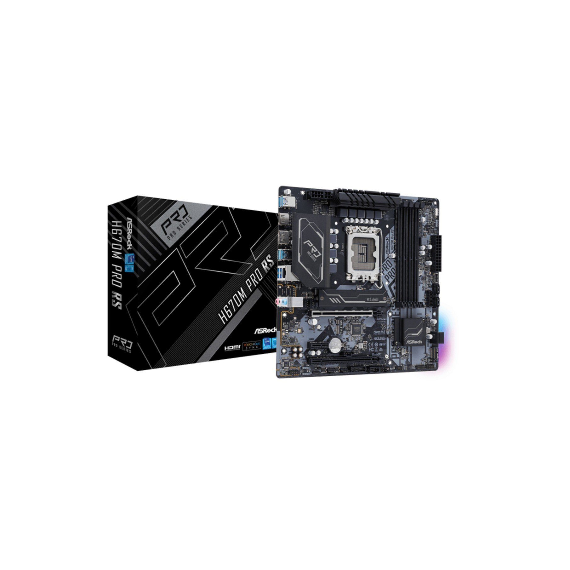 Asrock H670M Pro RS Mainboard, Formfaktor: micro ATX