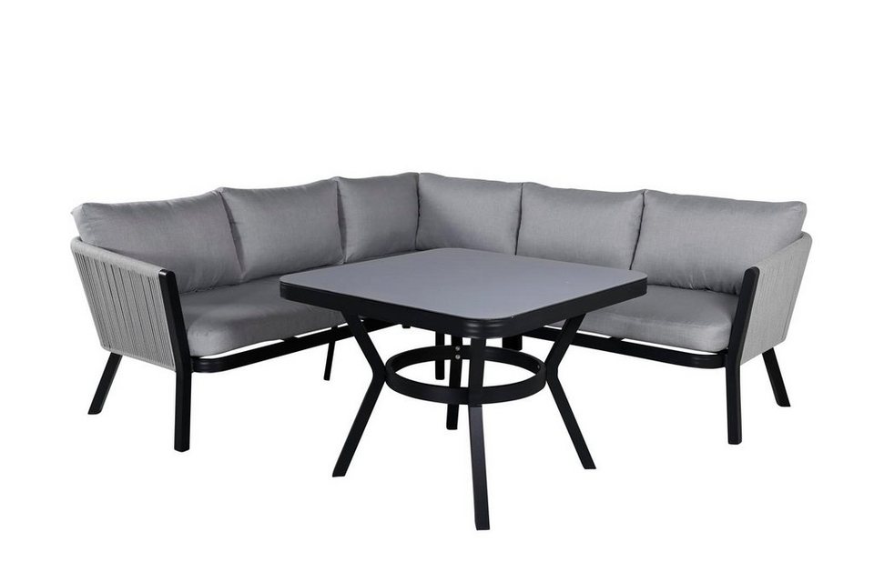 Ebuy24 Gartenlounge Set Virya Loungeset 2 Teile Grauschwarz