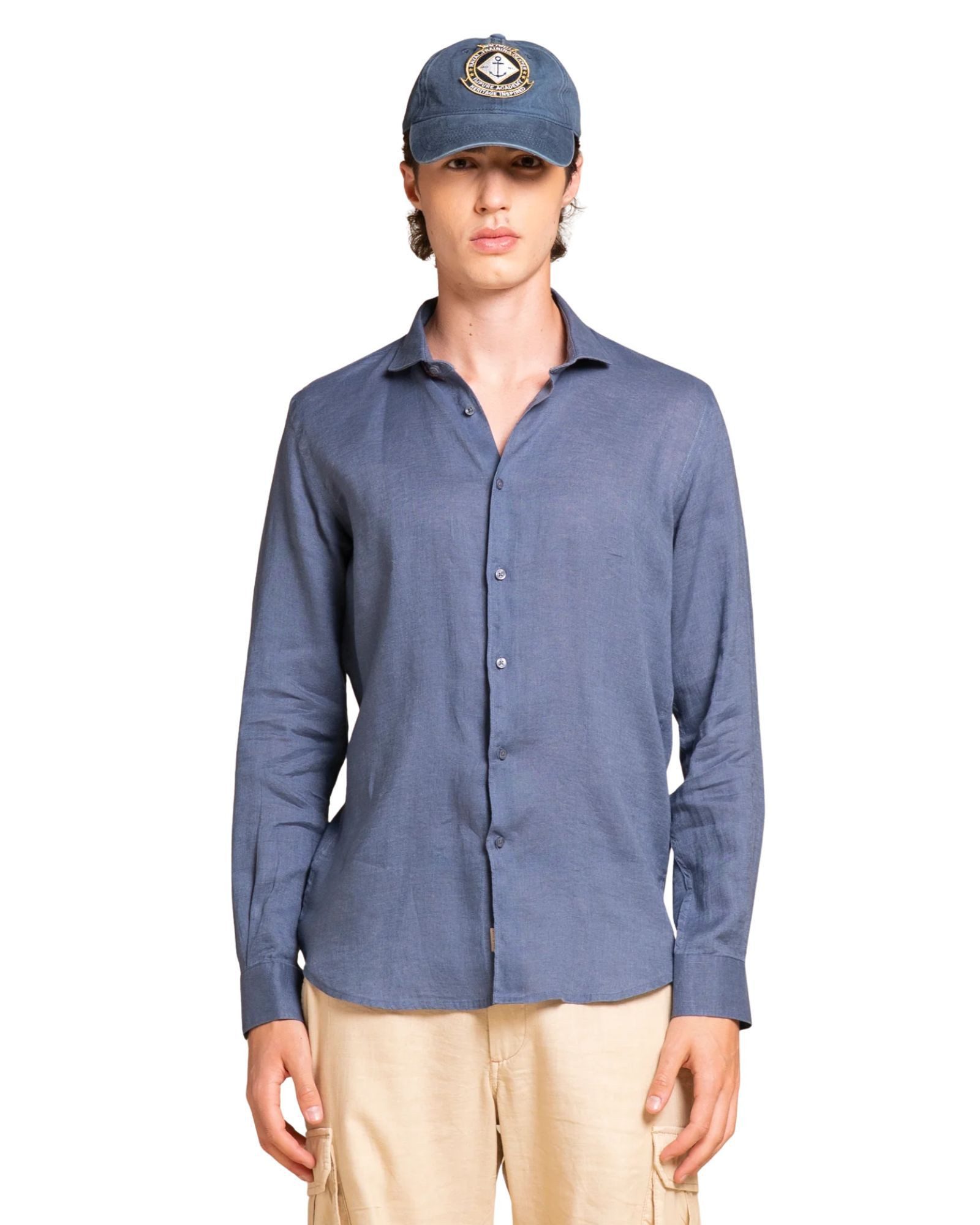 IMPURE Leinenhemd FRENCH COLLAR L/S SLIM 100% LINEN - modisches ...