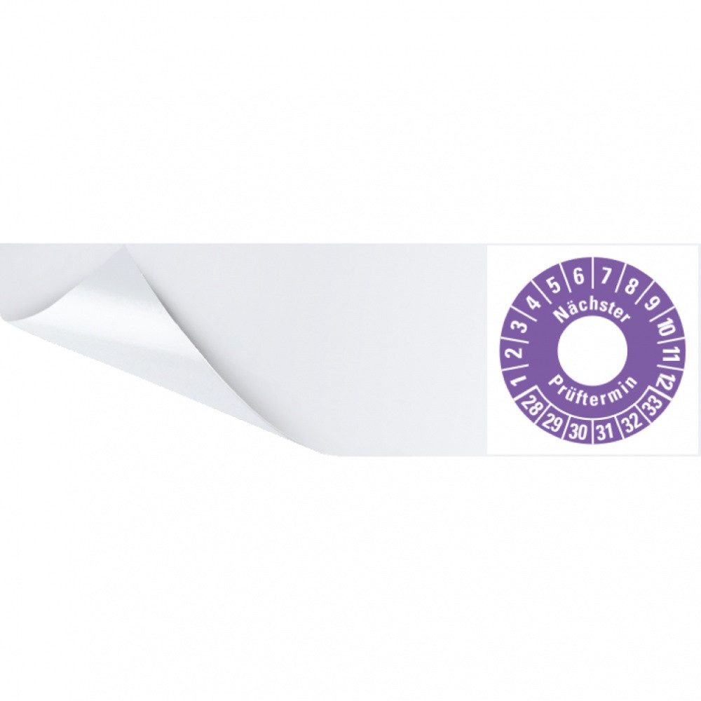 ᐅ Dreifke Hinweisschild KabelPrüfplak. Nä.PT 28-33, violett, Folie, selbstkl., 57x25mm, 6 Stk ...