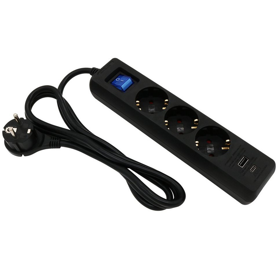 ARLI Steckdosenleiste 3 fach mit USB Ladebuchsen Mehrfachstecker ... ARLI Steckdosenleiste 3 fach mit USB Ladebuchsen Mehrfachstecker ...