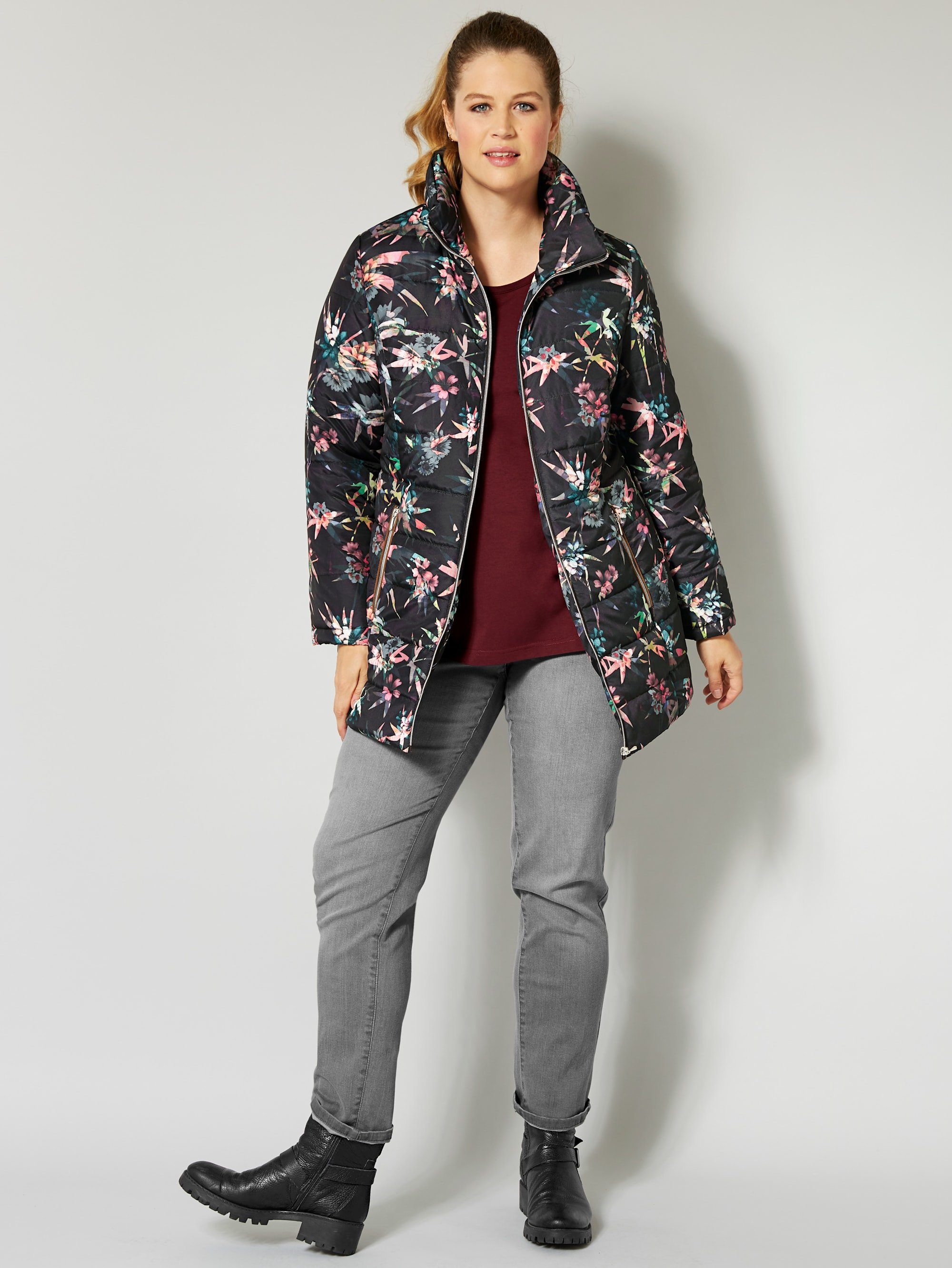 Janet And Joyce By Happy Size Jacke Modische Steppoptik Mit Tunnelzug Im
