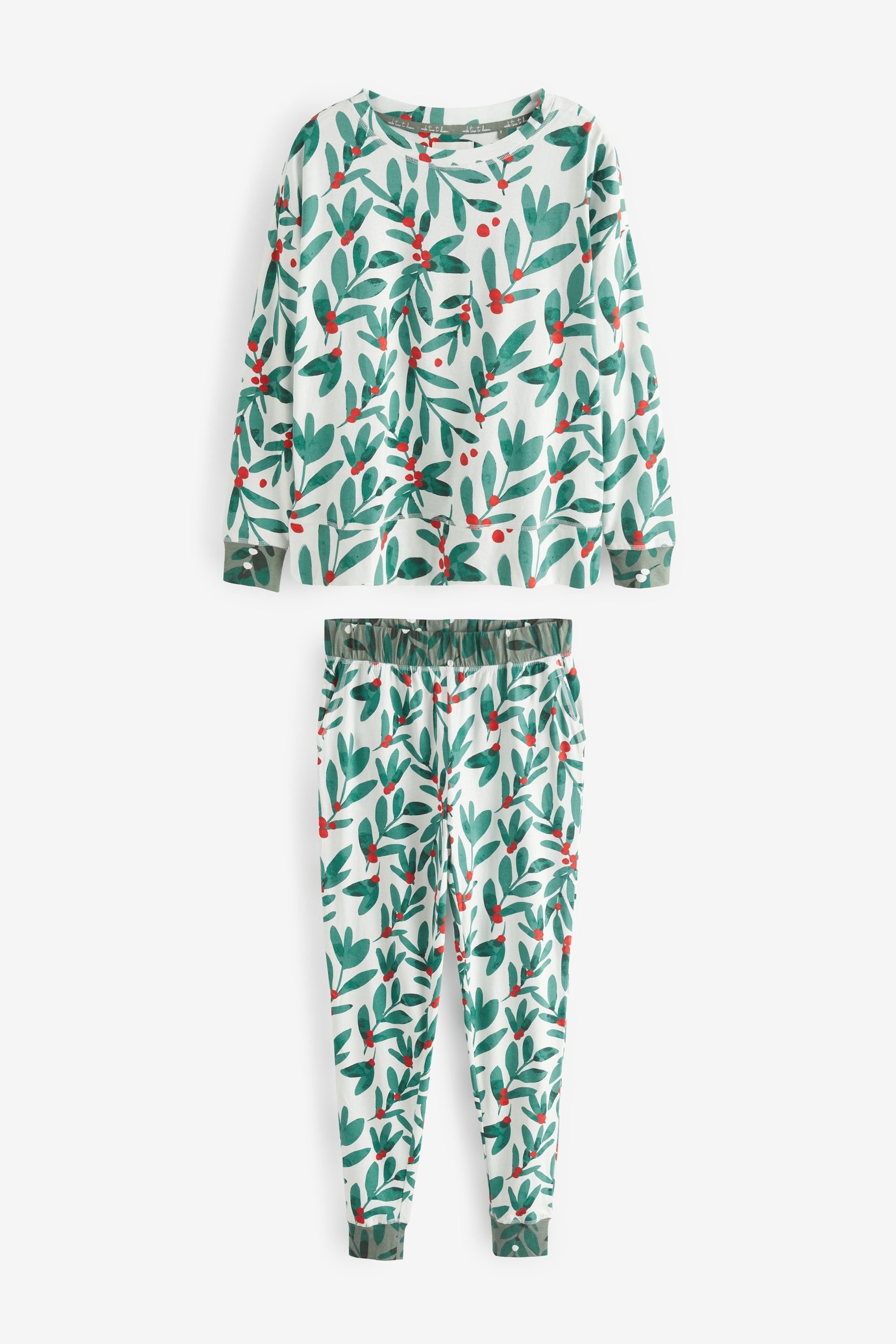 Next Pyjama Pyjama Mit Langen Ärmeln Mistelzweig 2 Tlg Mode Und