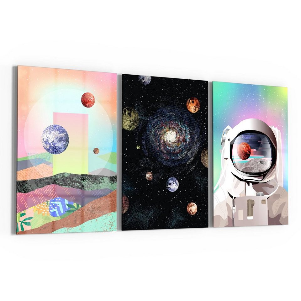 DEQORI Glasbild 'Astronaut und Planeten', 'Astronaut und Planeten ... DEQORI Glasbild 'Astronaut und Planeten', 'Astronaut und Planeten ...