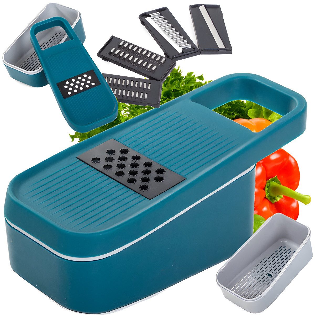 VERK GROUP Gemüseschneider mit formen Kitchenaid Gemüsehobel Behälter ...