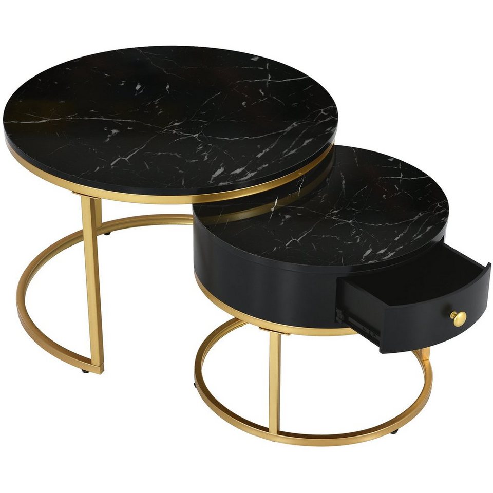 Gotagee Couchtisch Sofatisch Nesting Couchtisch 2er Set Runde