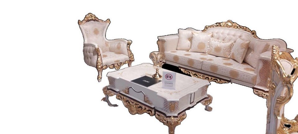 Jvmoebel Wohnzimmer Set Chesterfield Set 331 Couchtisch Barock Rokoko