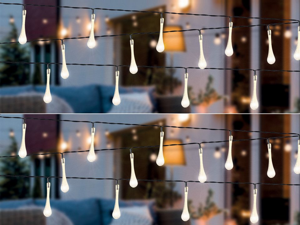 Meinewunschleuchte Led Solarleuchte Led Fest Integriert Warmweiß 2er