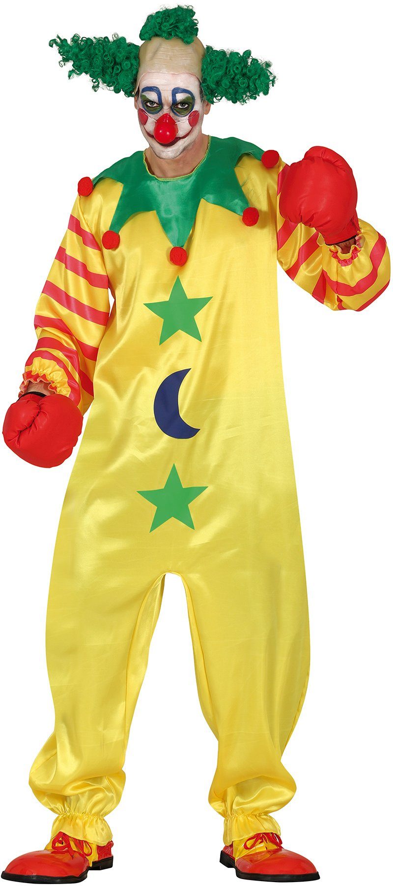 Fiestas Guirca Kostüm, Böser Killer Clown Outfit mit Halskrause und ...