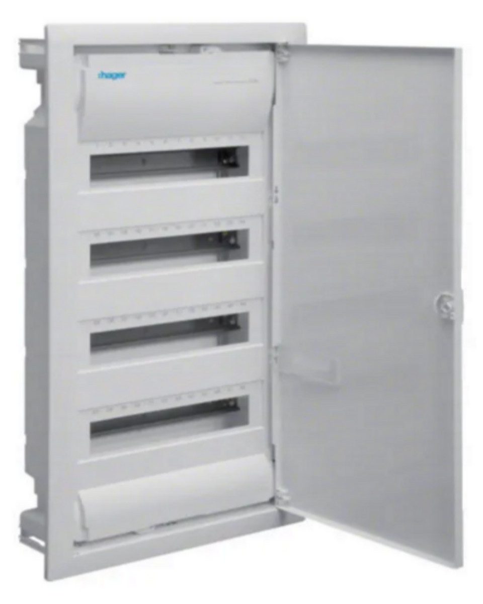 Hager Stromverteiler Hager VU48NC Kleinverteiler Volta UPV 4x12PLE IP30 Tür