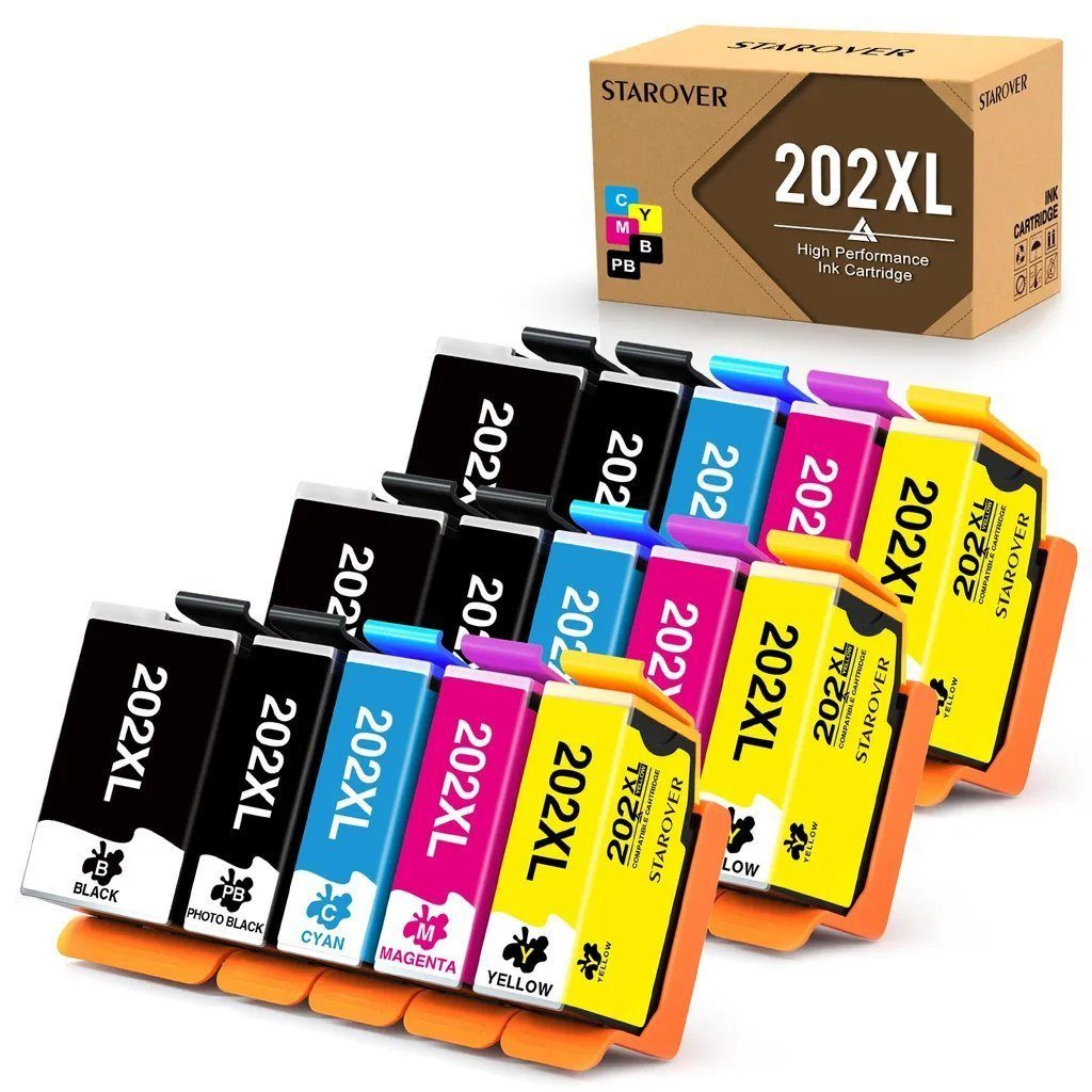 Starover 15er 202xl Für Epson 202 Xl Druckerpatronen Tintenpatrone