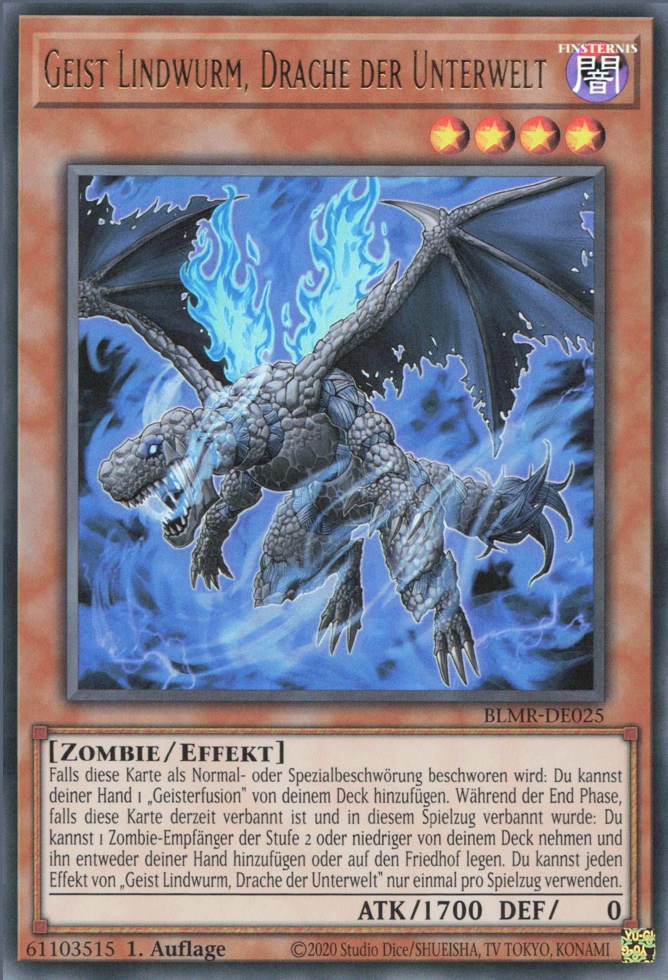 Recollectibles Sammelkarte Yugioh Karte Geist Lindwurm Drache Der
