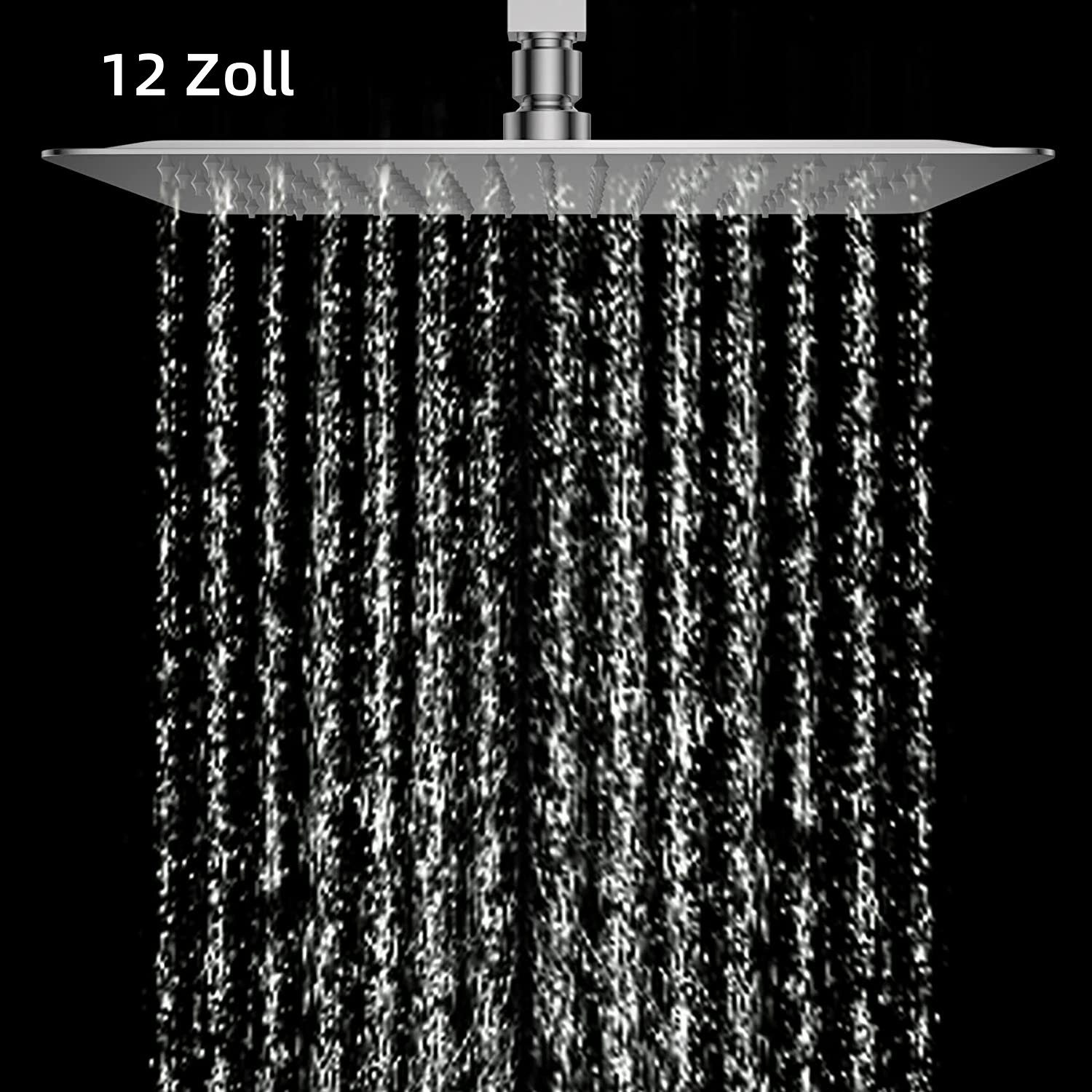 Mulisoft Regenduschkopf Regendusche Duschkopf 304 Edelstahl Wasserfall