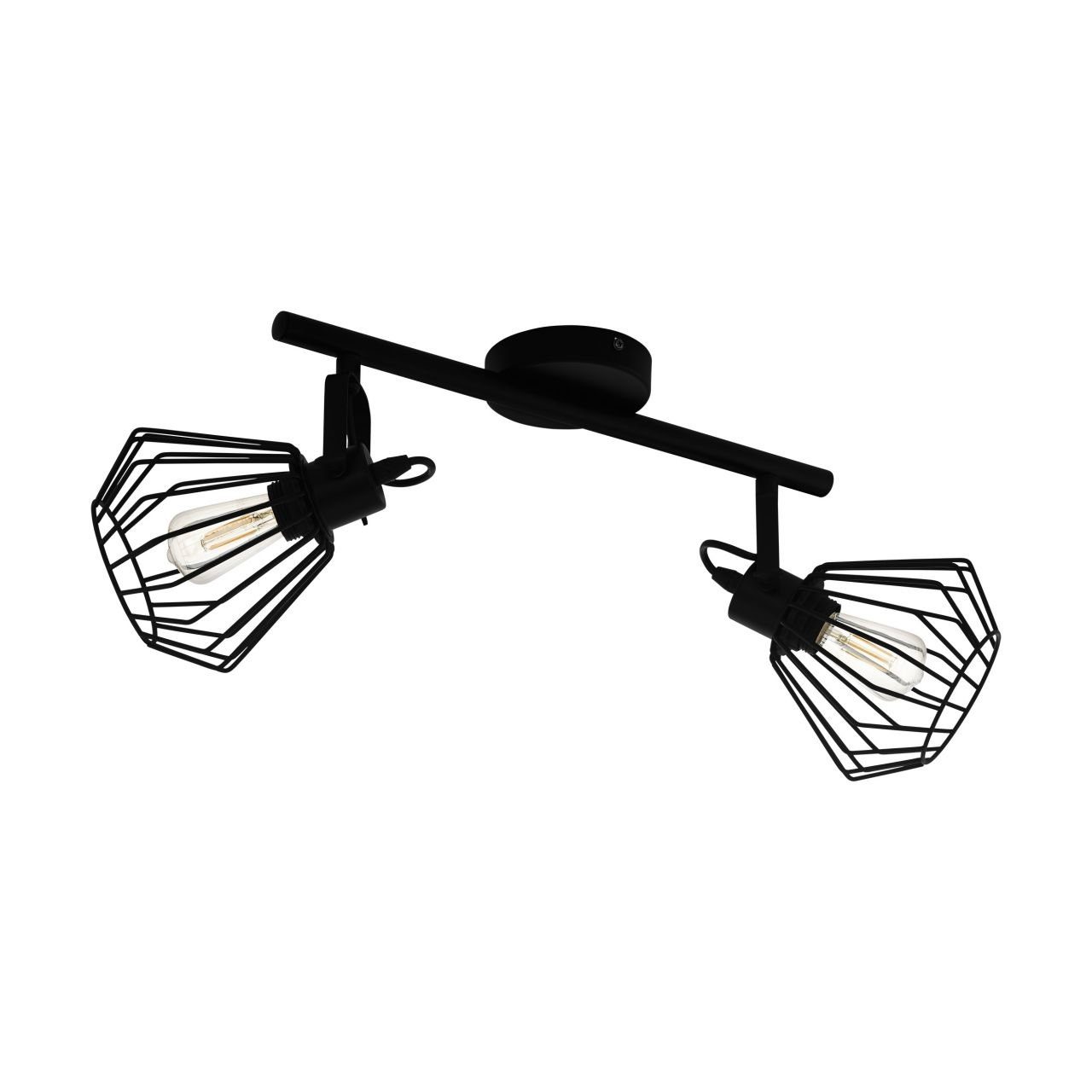 Eglo Led Deckenstrahler Eglo 2er Spot Tabillano Schwarz 44 X 11 Cm E27