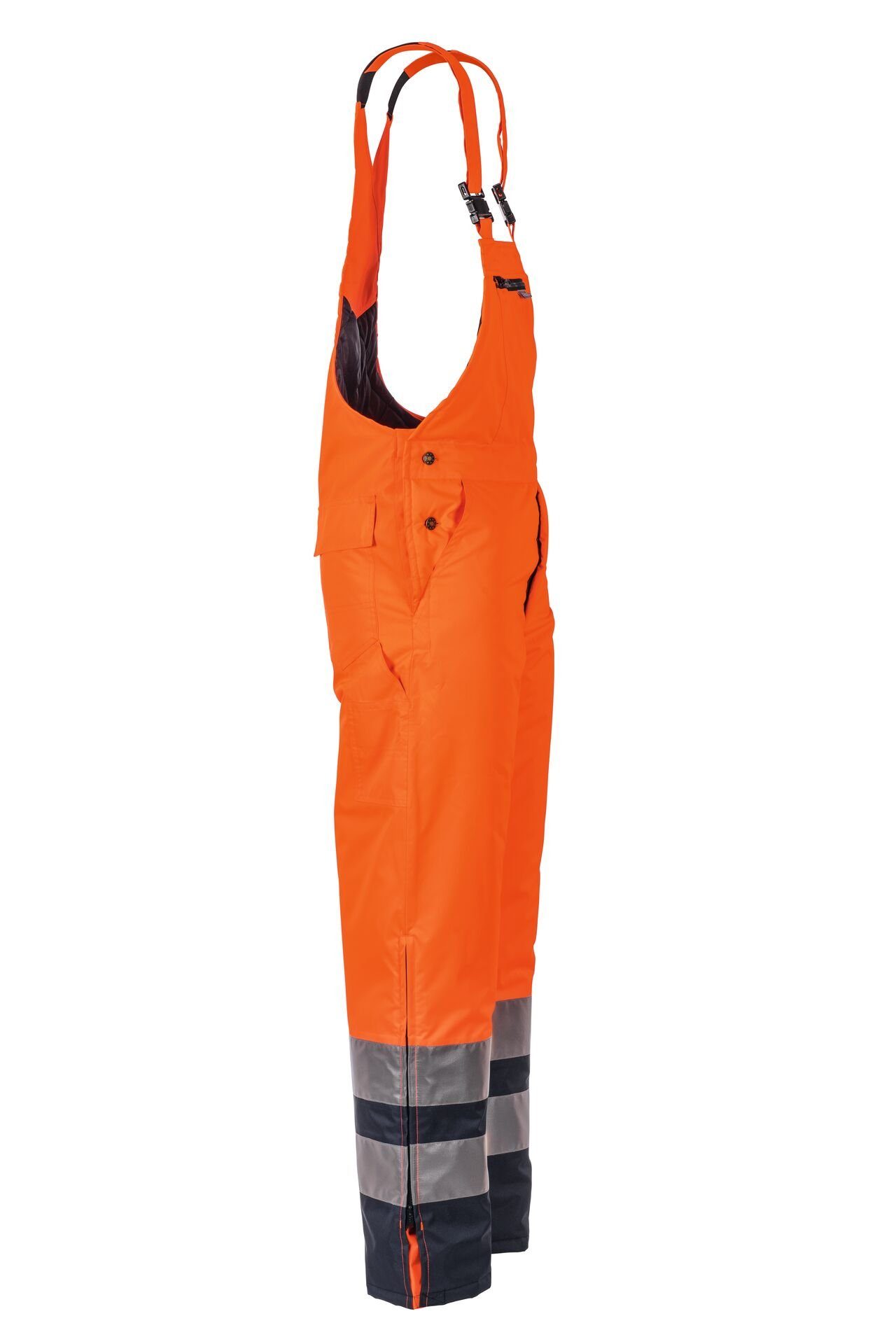 Planam Arbeitslatzhose Winterlatzhose Warnschutz Orangemarine Größe S