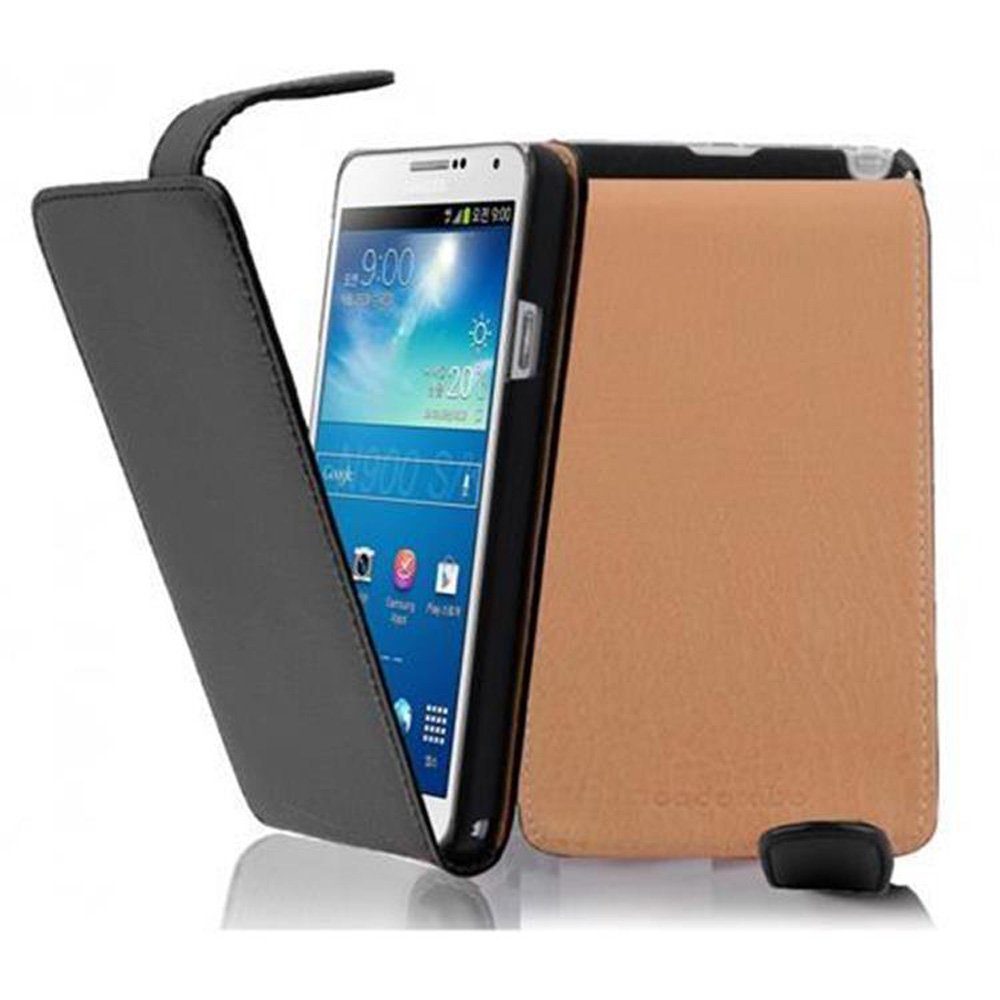 Cadorabo Handyhülle Flip Struktur Samsung Galaxy Note 3