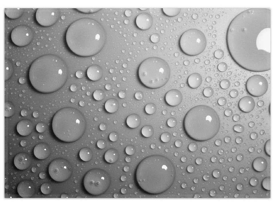 Teppich Wassertropfen In Schwarz Weiß Wallario Rechteckig Rutschfest