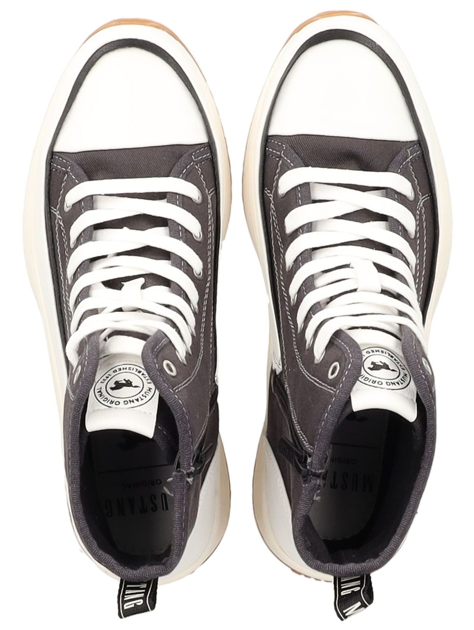 MUSTANG Sneaker Lederimitat/Textil . Sneaker (1-tlg), Absatzhöhe: 4 cm