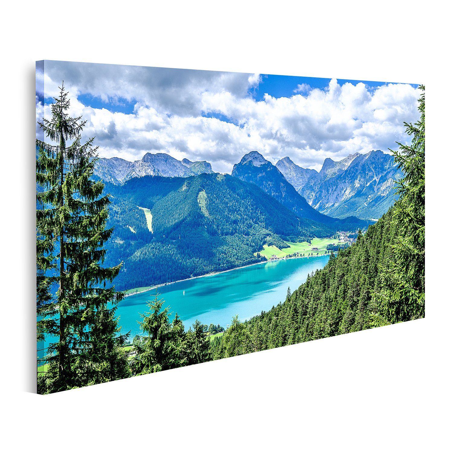 islandburner Leinwandbild »Bild auf Leinwand Achensee See In Österreich Pertisau Wandbild Poster ...