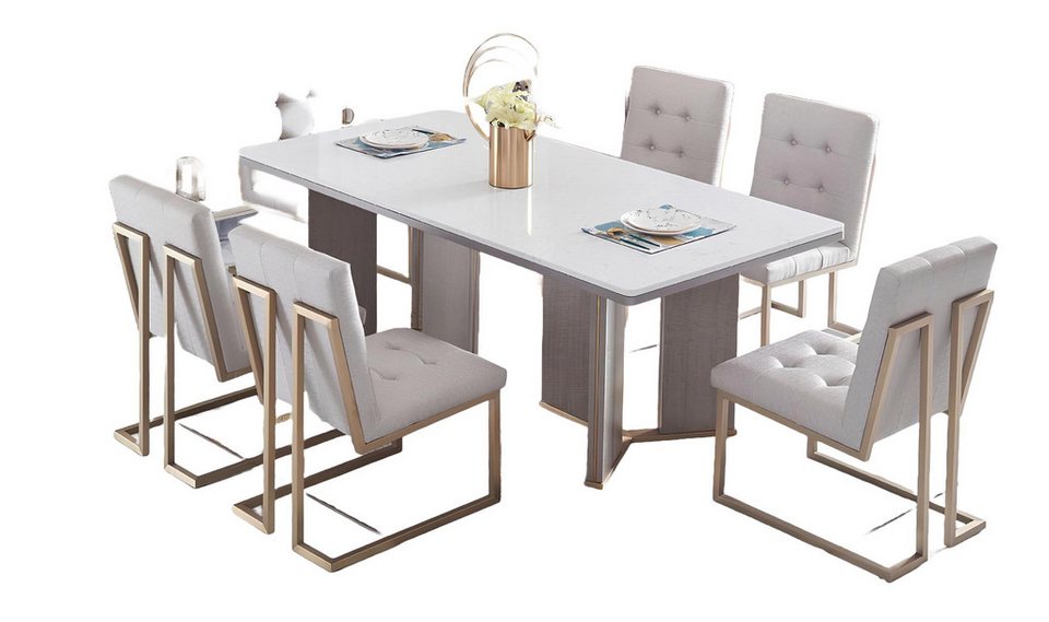 Xlmoebel Esstisch Neuer Design Esstisch Aus Marmor Und Holz Für Das