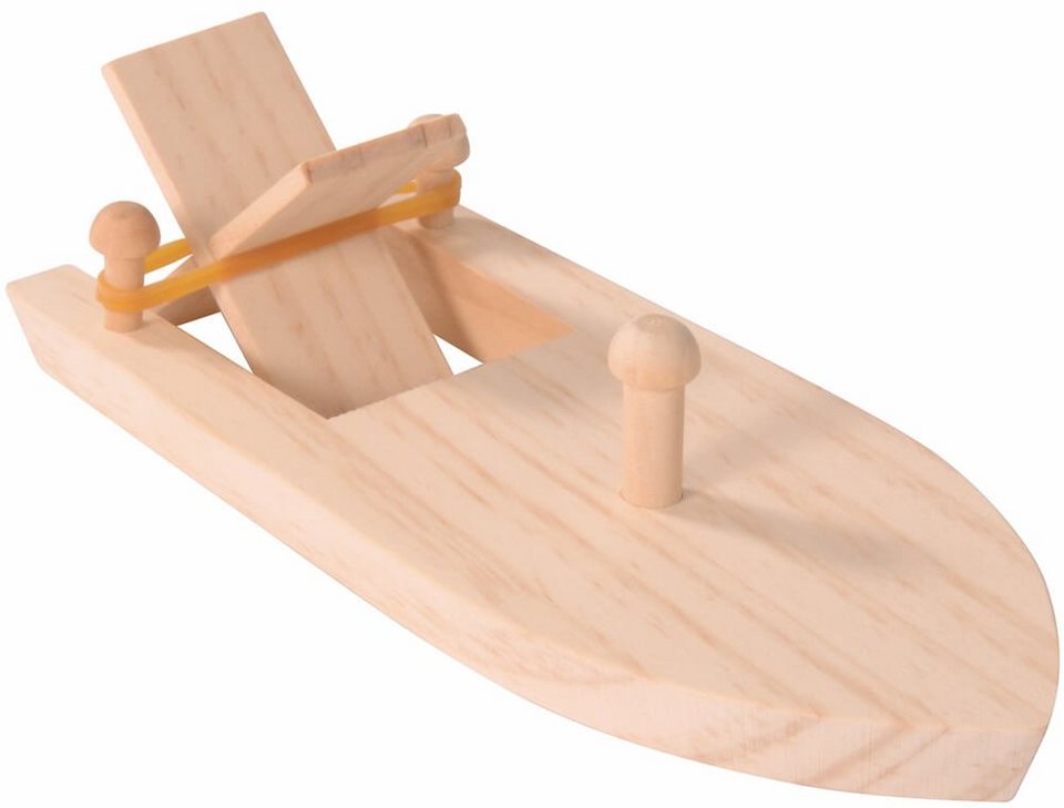 Matches21 Home And Hobby Holzbaukasten Schiff Boot Gummiantrieb Holz