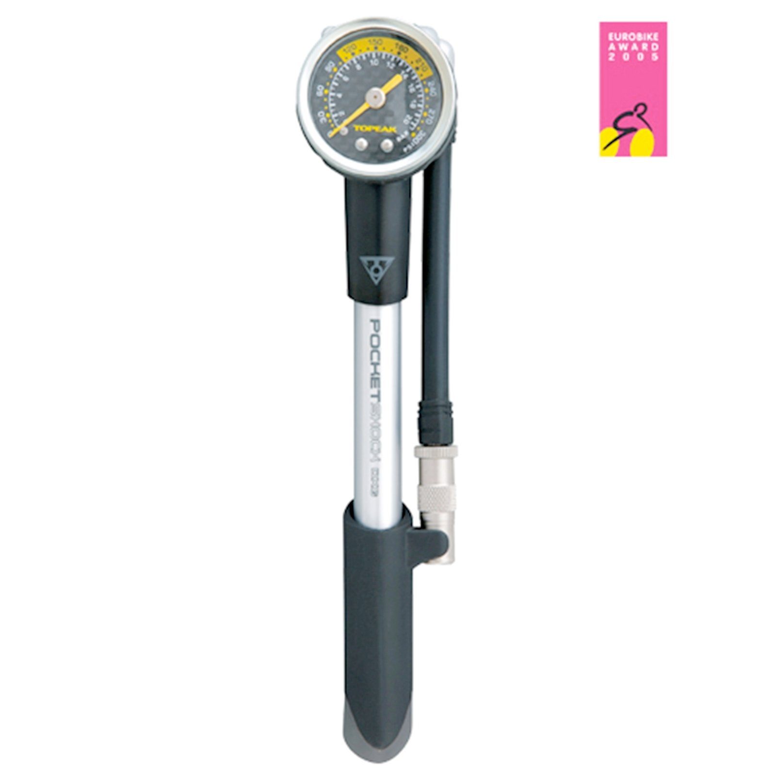 Topeak Handpumpe, Manometer Analog / Karbon-Ziffernblatt