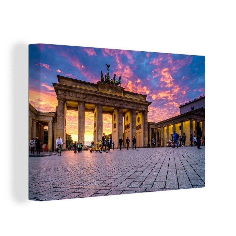 Onemillioncanvasses® Leinwandbild Brandenburger Tor Vor Einem