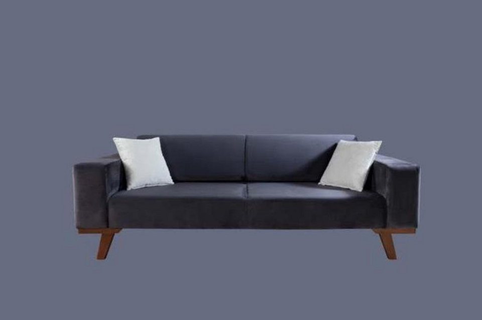 Jvmoebel Sofa Luxus Dreisitzer Blau Sofa 3 Sitzer Design Modern Möbel