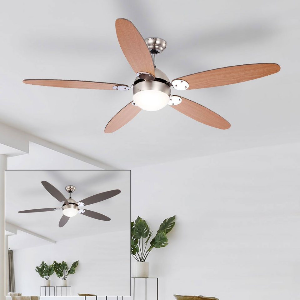 Etc Shop Deckenventilator 65 Watt Led Decken Ventilator Leuchte Raum