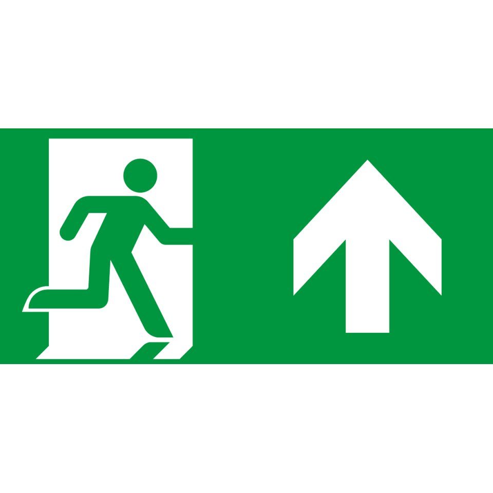 König Werbeanlagen Hinweisschild Schild I Piktogramm Rettungsweg/Notausgang geradeaus, für CEAG ...