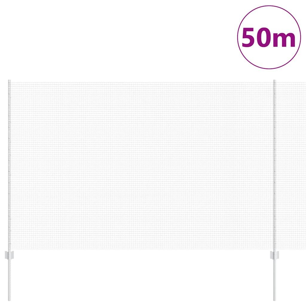 vidaXL Gartenzaun Schweißdrahtzaun mit Pfosten 50 x 1,5 m (B x H), (1 ...