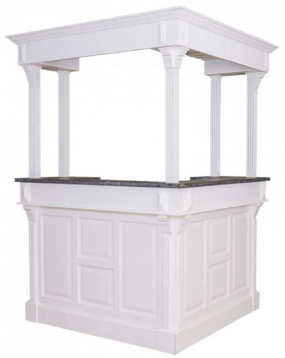 Casa Padrino Barschrank Landhausstil Bar Theke Weiß Grau 148 X 148 X